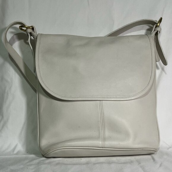 Coach | Bags | Vintage Coach Whitney 99s Lightweight Leather Flap Bag Color Bone 4115 | Poshmark
